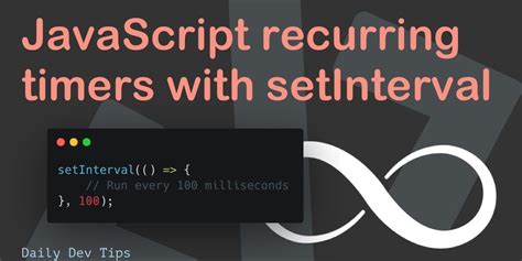 Javascript Recurring Timers With Setinterval Dev Community