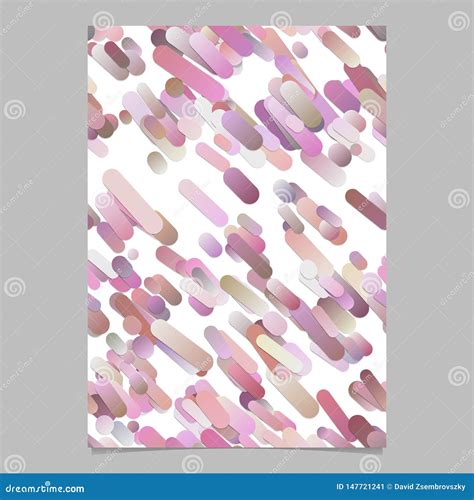 Pink Trendy Gradient Diagonal Rounded Stripe Pattern Brochure Background Template Vector