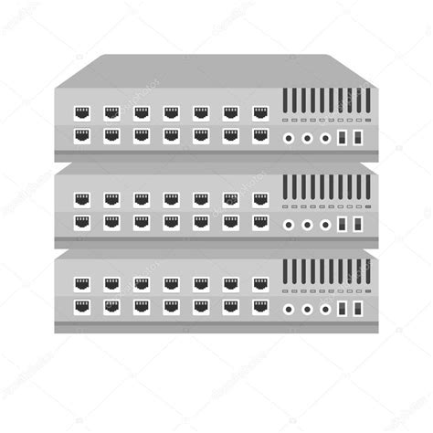 Network Switch Icon Network Switch Line Icon Stock Vector