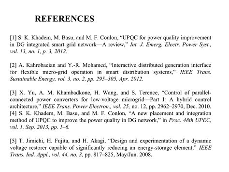 Power Quqlity Improvements Upqc Based Pi And Fuzzy Controller Ppt