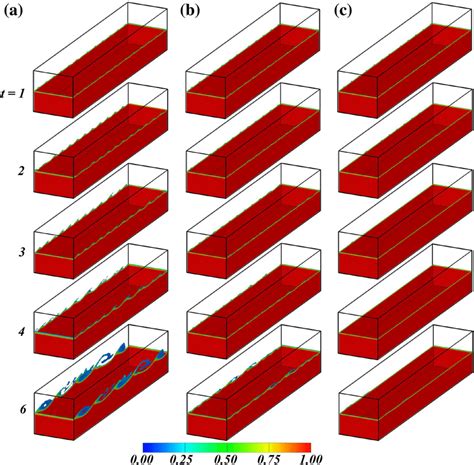 Spatio Temporal Evolutions Of The Volume Fraction C Field For