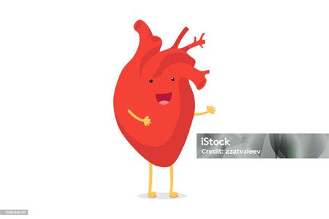 귀여운 만화 미소 건강한 심장 캐릭터 행복 이모티콘 감정 재미 순환 기관 심장학 벡터 일러스트레이션 수술에 대한 스톡 벡터 아트 및 기타 이미지 Istock