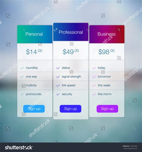 Modern Website Ui Template Design Transparent Stock Vector Royalty Free 179251586 Shutterstock