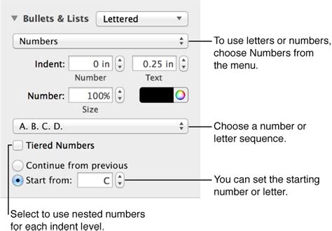 Create Bulleted And Numbered Lists Numbers Help