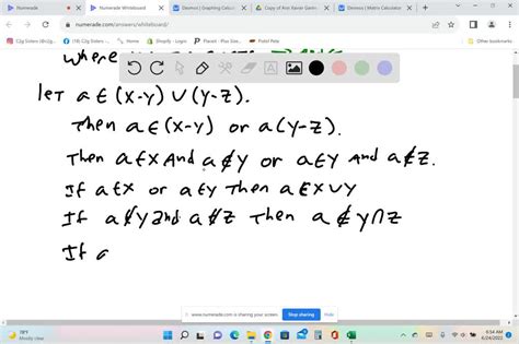 SOLVED Prove This Set Theory Statement X Y U Y Z X U Y Y Intersect Z For Sets X Y Z