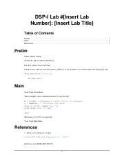 DSP Lab Introduction To DSP Techniques With MATLAB Course Hero