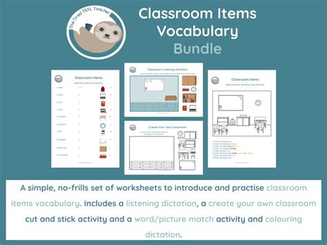 Esl Classroom Items Vocabulary Bundle Teaching Resources