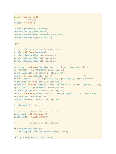 calculadora python pdf graphical user interfaces computer libraries