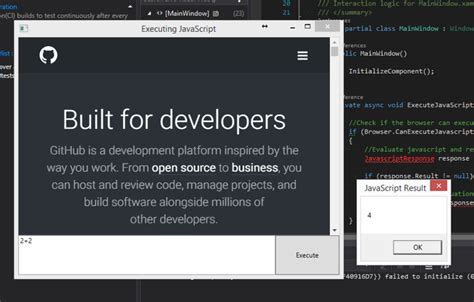 Выполнить Js код в C Stack Overflow на русском