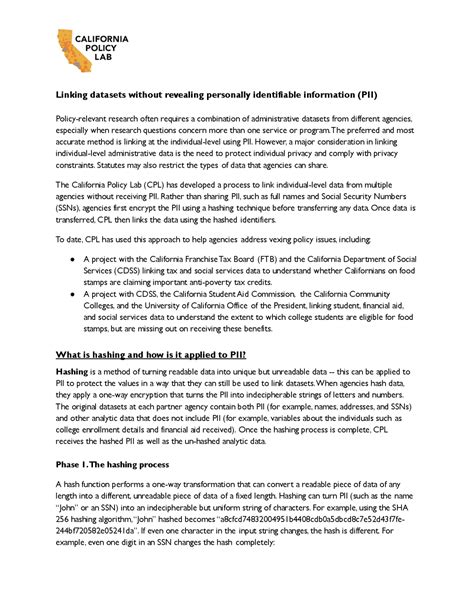 Hashed Data Linkage Explainer 210315 Lecture Notes Programming Languages Docsity