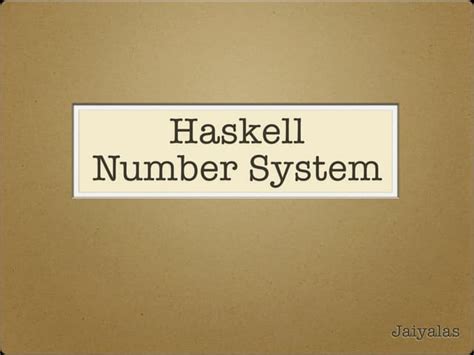 number system in haskell pdf programming languages computing