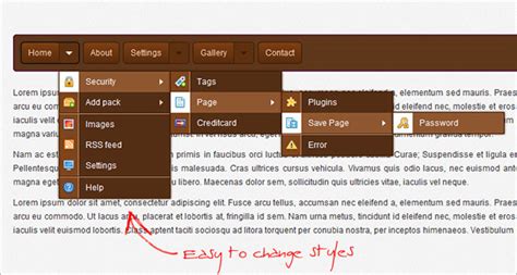 HTML CSS JQuery DropDown Menus Free Best Templates