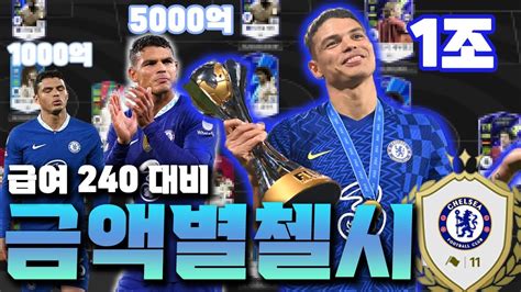 금액대별 최고 성능의 첼시 스쿼드 천억 5천억 1조 YouTube