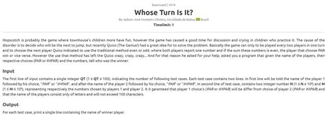 Beecrowd 1914 Whose Turn Is It Solution In C Eya Jamue Haque Medium