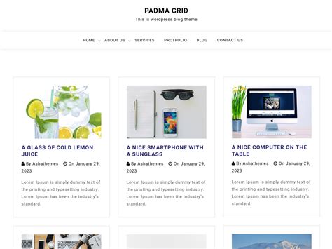 Padma Grid Wordpress Theme Worksheets Library