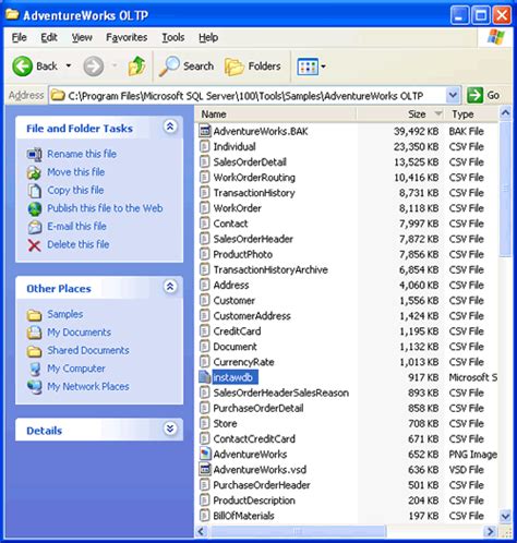 Sql Server Download And Install Sample Database Adventureworks 2005