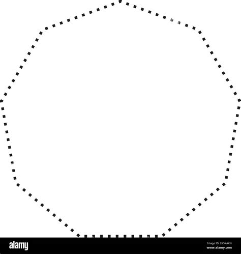Nonagon Symbol Dotted Shape Vector Icon For Creative Graphic Design Ui Element In A Pictogram