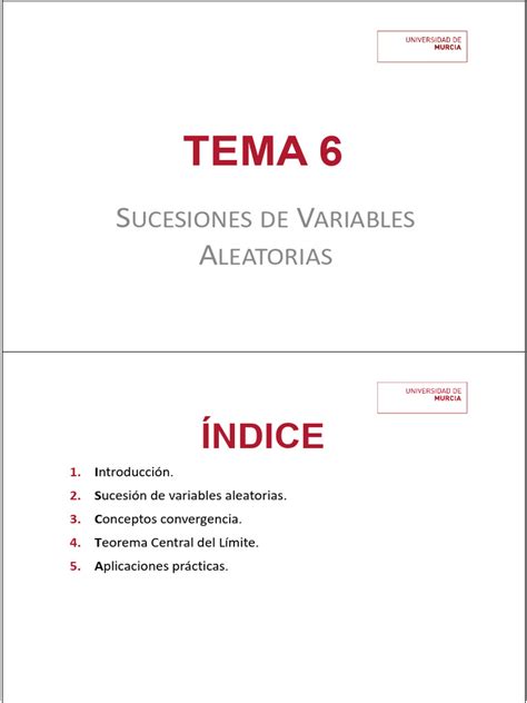 Tema 6 Tcl Pdf Distribución Normal Variable Aleatoria