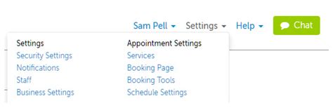 Appointment Settings