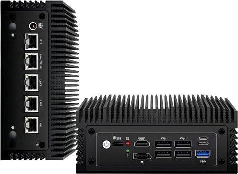 Fanless N100 Industrial Mini Pc Micro Firewall Appliance 4 2 5gbe I225 Lan Ports