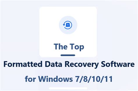 Formatted Data Recovery Software For Windows 7 8 10 11