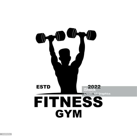 체육관 로고 피트니스 로고 벡터 피트니스에 적합한 디자인 스포츠 장비 신체 건강 바디 보충제 제품 브랜드 건강한 생활방식에 대한 스톡 벡터 아트 및 기타 이미지 Istock