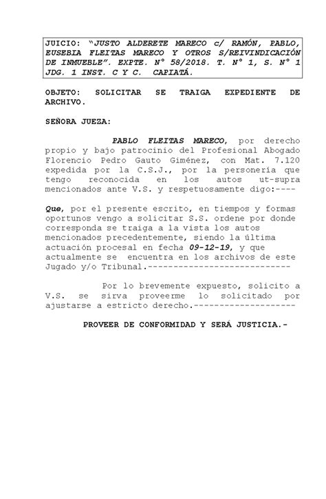 Pablo Fleitas Traer A La Vista Expte 04 05 24 Juicio “justo