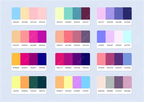 Muestras Del Catálogo De La Paleta De Colores Pantone En Rgb