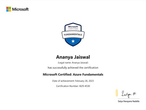 Ananya Jaiswal On Linkedin Azure Microsoftcertified Azurefundamentals