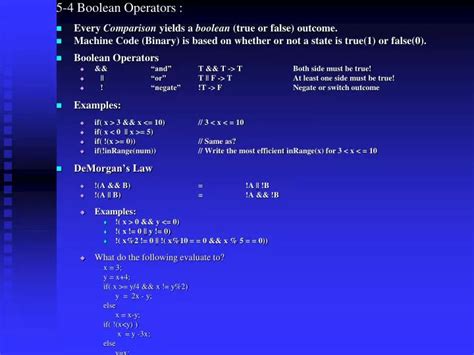 PPT Boolean Operators Every Comparison Yields A Boolean True Or False Outcome