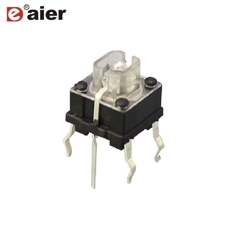 50ma 7x7x7 Tactile Switch Led 6 Pin Illuminated Tact Switch