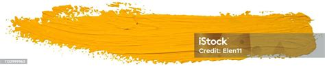 벡터 노란색 오일 브러시 스트로크입니다 추상 바니시 스플래시 트레이스 모양 광택 오일 페인트 얼룩 긴 라인 흰색 바탕에 유화 물감에 대한 스톡 벡터 아트 및 기타 이미지