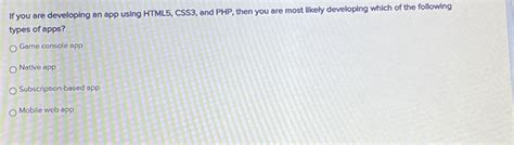 If You Are Developing An App Using Html5 Css3 And Php Then You Are
