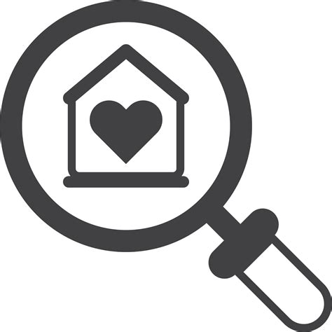 House And Magnifying Glass Illustration In Minimal Style 18867123 Png