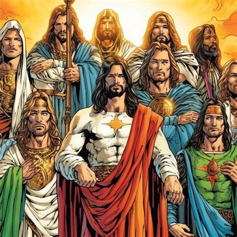 Jesus And Apostles As Comic Superheroes 05 In 2025 Jesus Christ Artwork