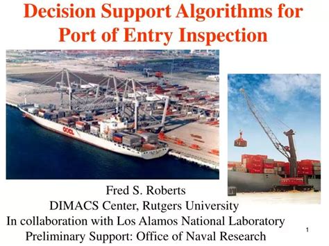 Ppt Decision Support Algorithms For Port Of Entry Inspection
