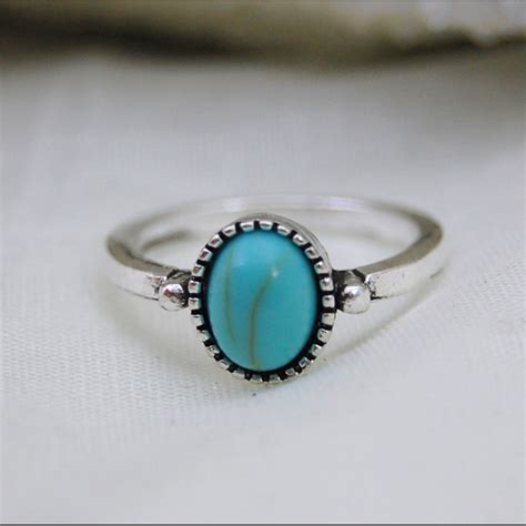 Пръстен Ретро с тюркоаз Полускъпоценни минерали Кристина Арт бижута от естествени