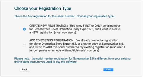 Activating Mac Screenwriter 67 Alpha Version For The First Time Write Brothers Support