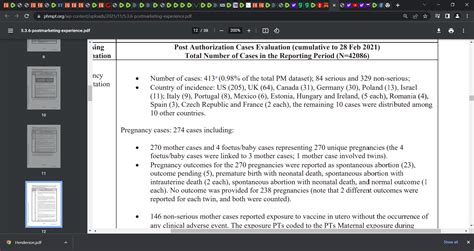 Pfizer Safety Report April 2022 Cumulative Analysis Of Post Authorization Adverse Event
