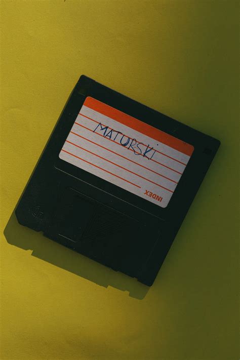 Free Picture Old Fashioned Floppy Disk With Label