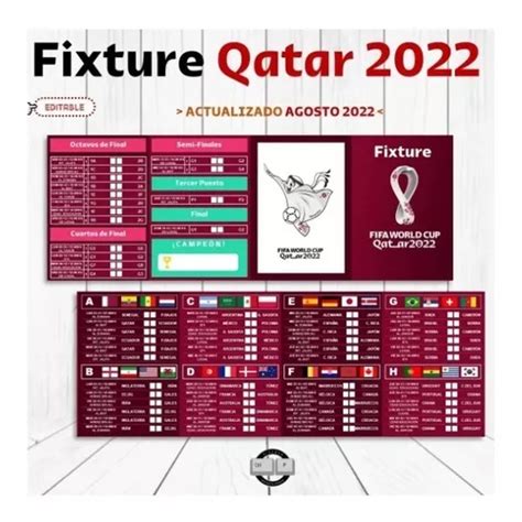 Fixture Mundial Qatar 2022 100 Editable Para Imprimir En Venta En