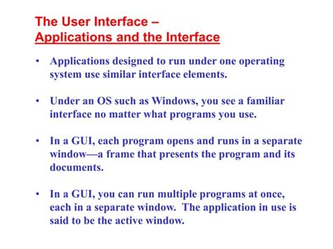 Operating Systems Basics Graphical User Interfaces Guis Gui Tools Applications And The