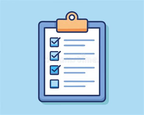 Clipboard Checklist Vector Illustration Paper Document Checkboxes Marks Checklist Icon