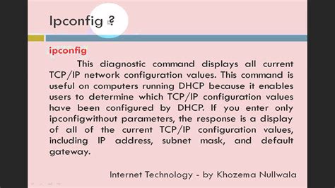 Internet Technology Diagnostic Commands Arp Ipconfig Tracert Netstat Youtube