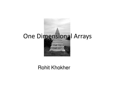 Ppt One Dimensional Arrays Powerpoint Presentation Free Download