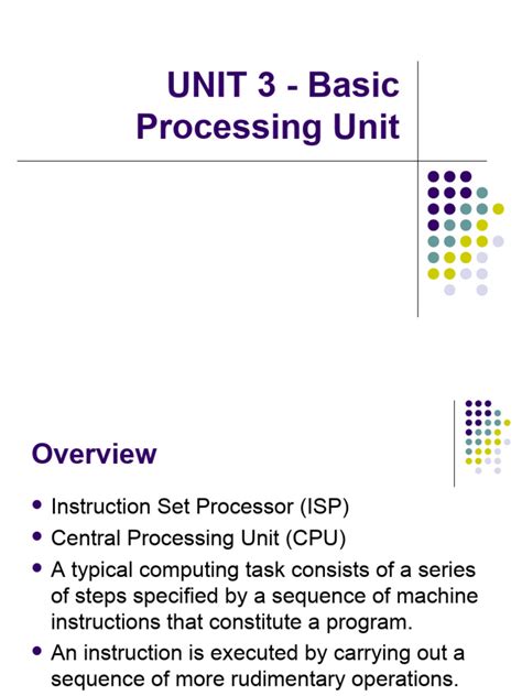 module 4 basicprocessingunit pdf central processing unit computer