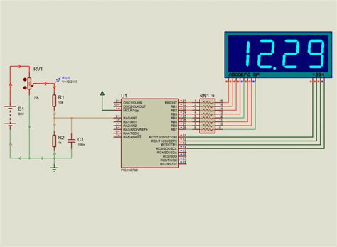 How To Make A Dc Voltmeter Using 7 Segment And Pic16f73