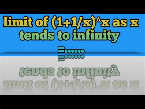 How To Find Lim X X As X Tends To Infinity E YouTube