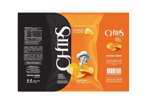 Premium Vector Cheese Chips Packaging Eps Template