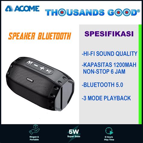 Jual Speaker Bluetooth Acome A Shopee Indonesia